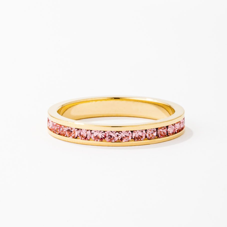 Tessa Pink Crystal Eternity Band – BaubleBox