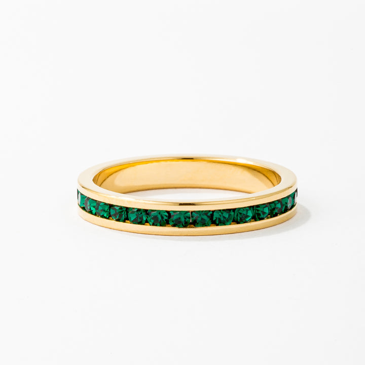 Tessa Emerald Crystal Eternity Band – BaubleBox