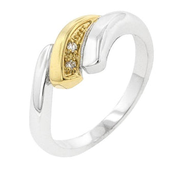 Two-tone Swirl Ring – BaubleBox